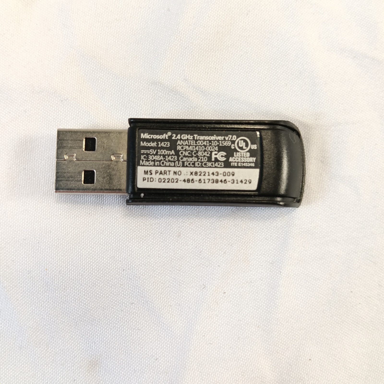 Microsoft 2.4ghz Transceiver V7.0 Wireless USB Dongle Model 1423 for ...