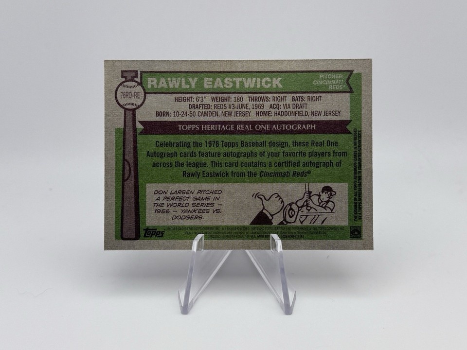 2024 Rawly Eastwick Topps Heritage Certified Real One Auto Reds | eBay