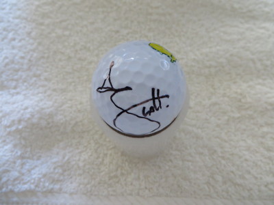 Adam Scott autographed signed autograph official Masters Titleist golf ...