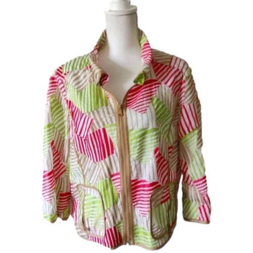 Carlisle Ramlie Neon Patchwork women's Embroidered lightweight zip ...