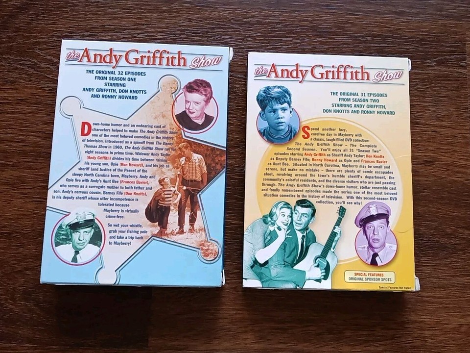 "THE ANDY GRIFFITH SHOW" Complete Seasons 1 & 2 DVD Box Sets EXC COND ...