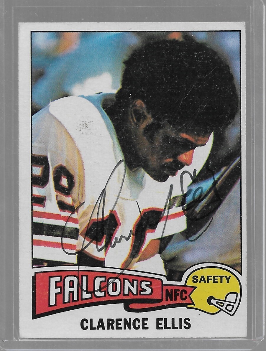 1975 Topps Clarence Ellis #18 Atlanta Falcons Signed Autographed Card ...