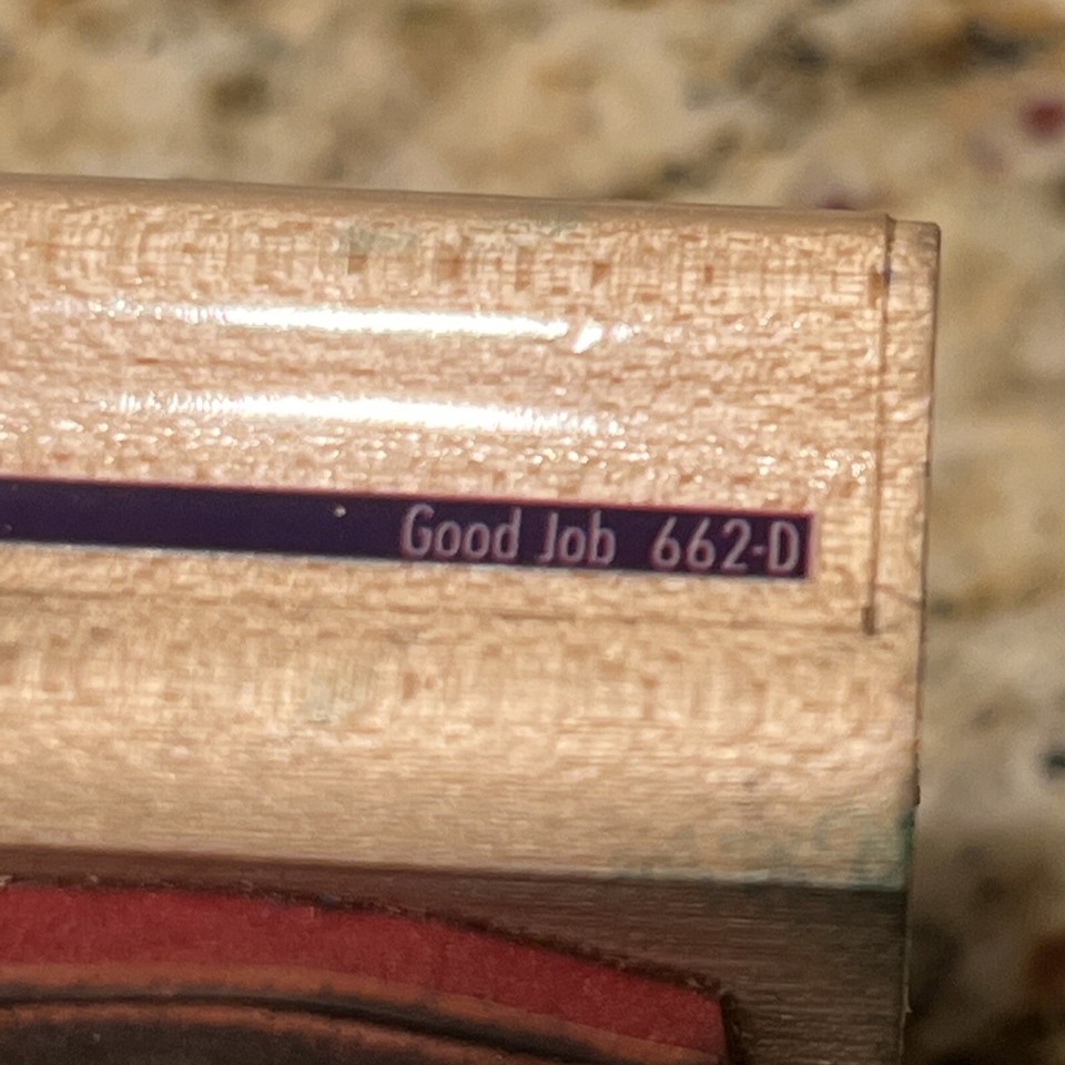 Rubber Stampede "Good Job" dinosaur dragon teacher rubber stamp wood ...