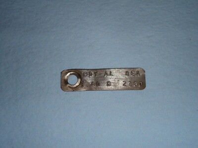Ford Rear End Axle ID Identification Tag 8" WDY-AL Date 8EA 3.40 Gear ...