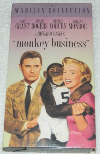 Classic Collectible Monkey Business~VHS~ Cary Grant Marilyn Monroe ...