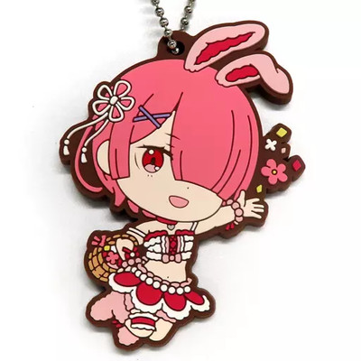 Re:Zero Ram Rubber Keychain Kyun Chara Kuji Animal Parade G | eBay