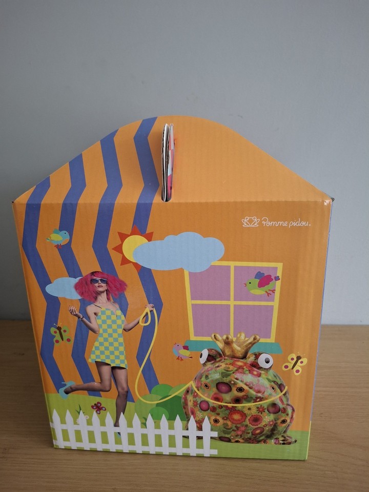 POMME PIDOU TOTO TEDDY BEAR Decoupage RED HEART Money Box Piggy Bank ...