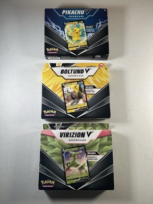 Pokemon TCG: Pikachu V Showcase & Verizion/Boltund 3x New Sealed 9 ...