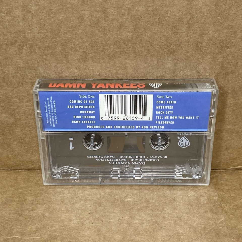 Damn Yankees Self-Titled Cassette Tape 1990 Warner Bros Ted Nugent Rock ...