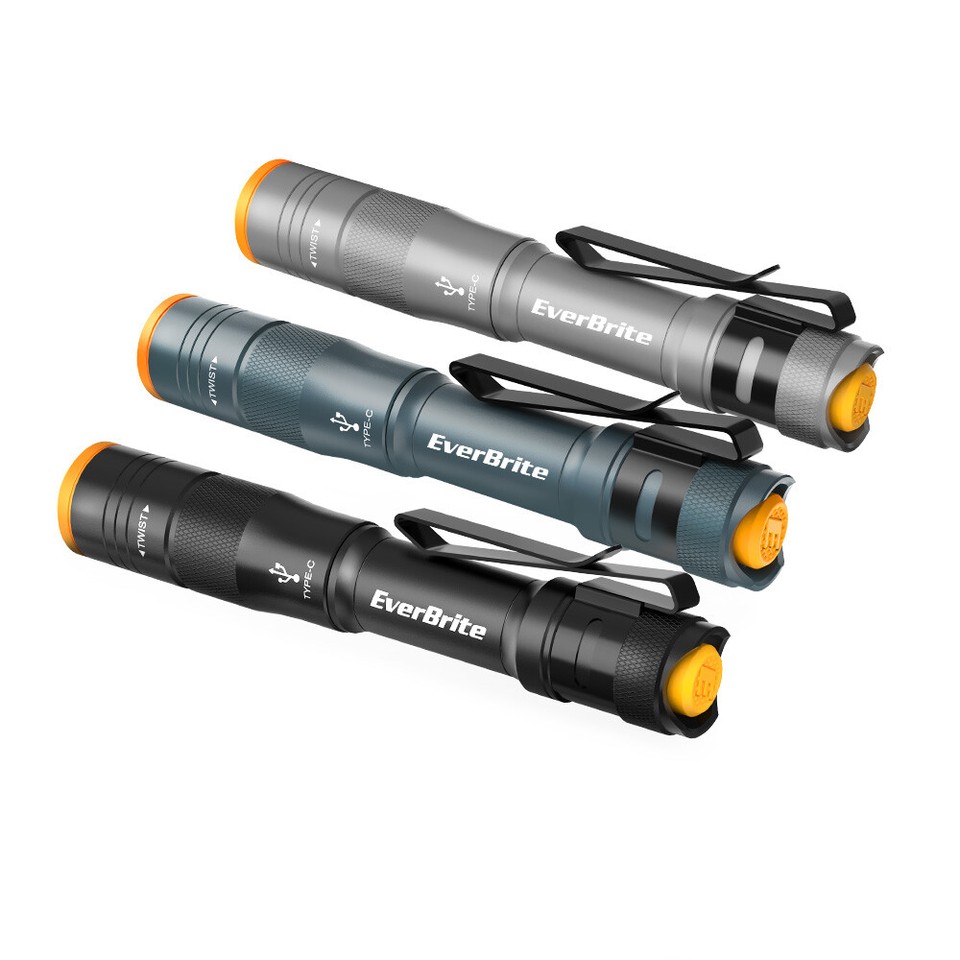 EverBrite USB C Rechargeable Pen Light Pocket Pen Flashlight 4 Light ...