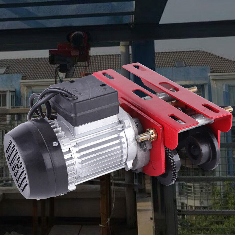 Electric Hoist Trolley Winch Overhead Crane 3m Lift 1400r/ min+I-Beam ...