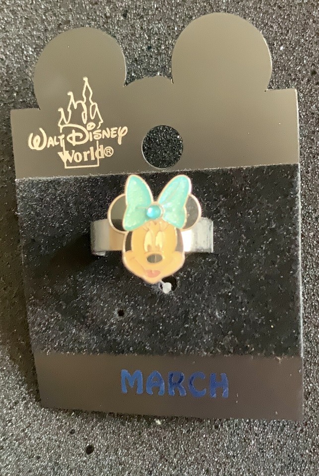 Vintage Old Stock Disney Minnie Mouse March Birthstone Kids Adjustable ...