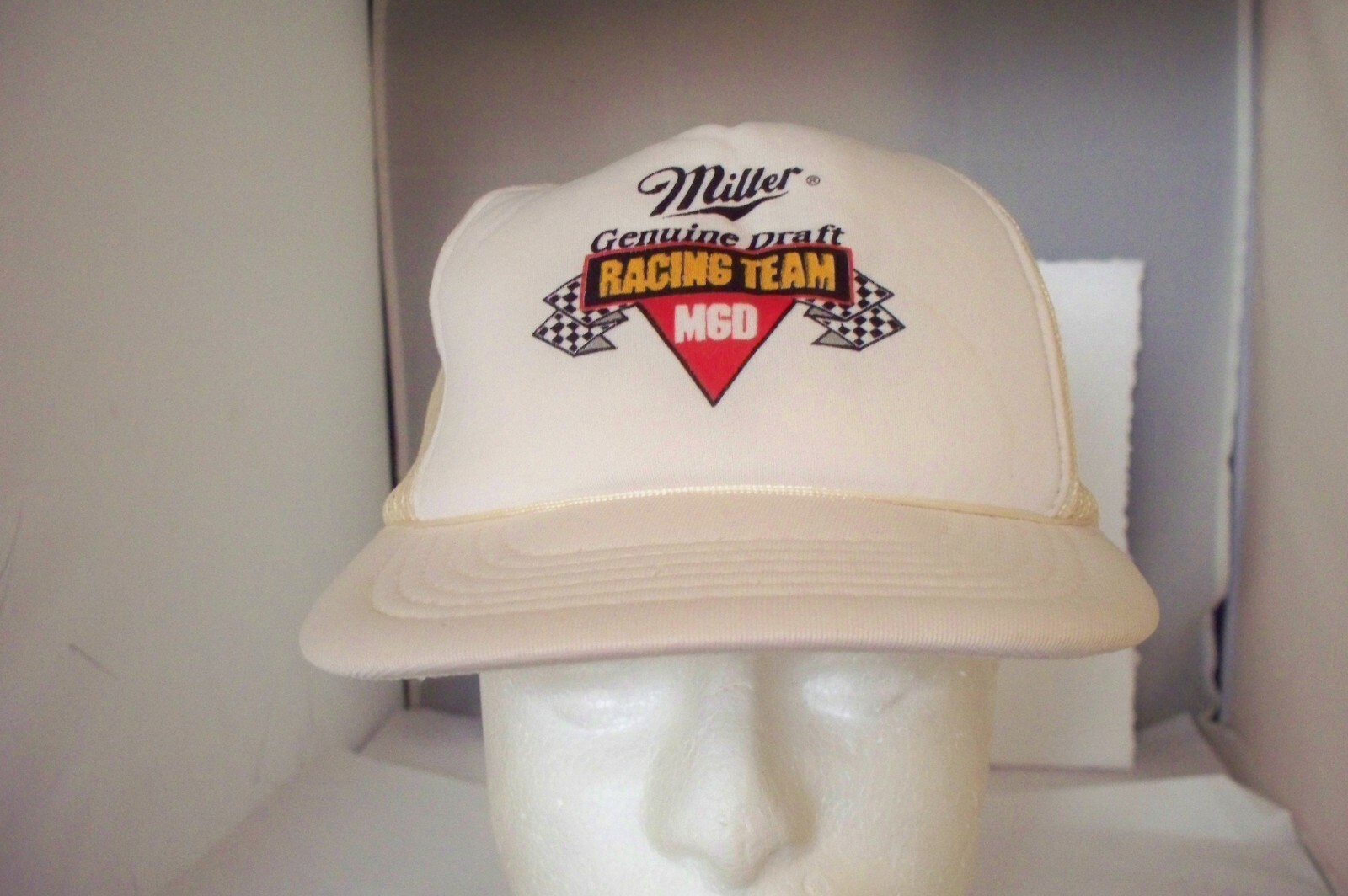 Vintage Miller Genuine Draft Racing Team MGB White Mesh Trucker ...