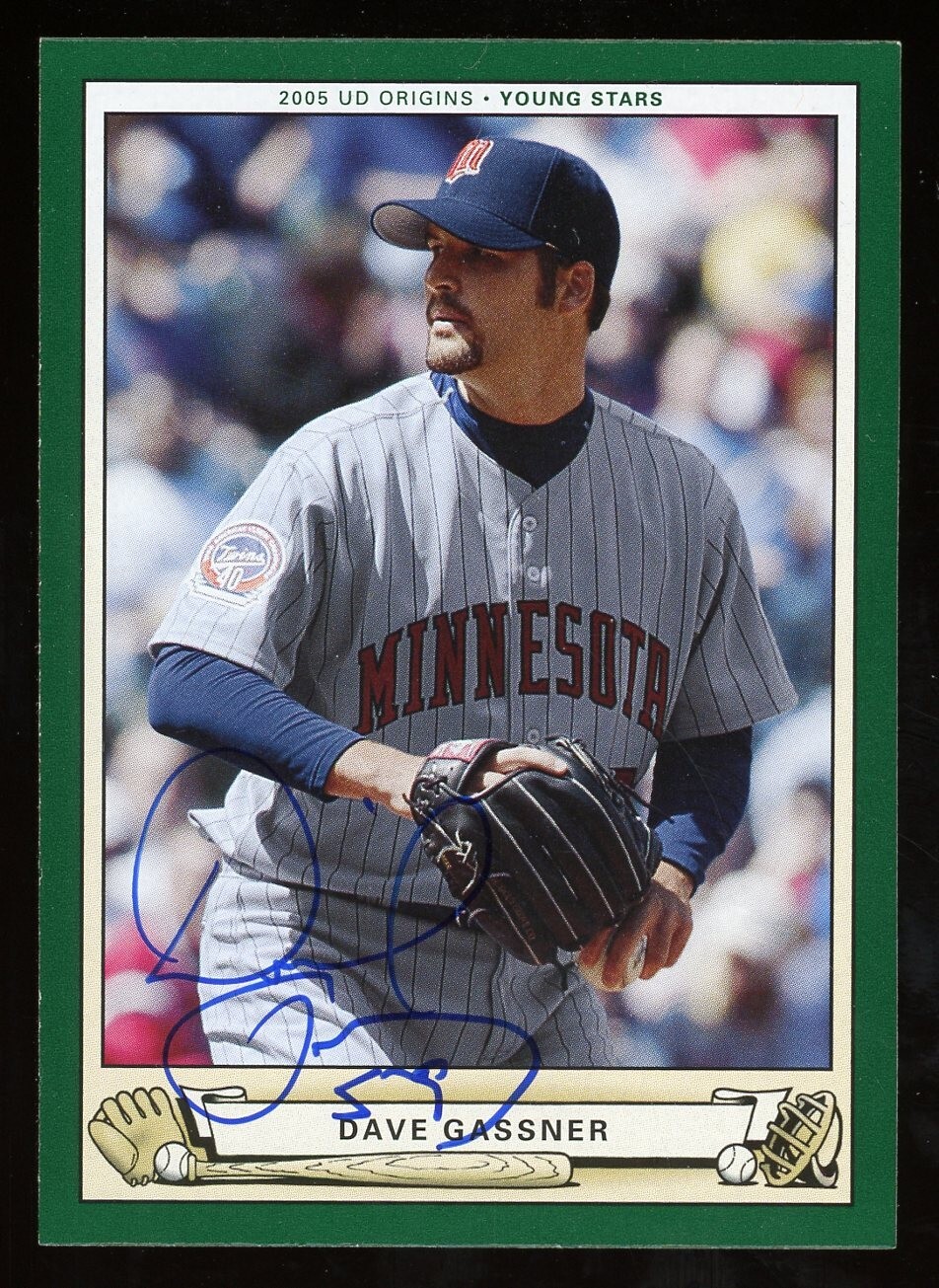 2005 Upper Deck DAVE GASSNER Signed Card autograph AUTO TWINS ...