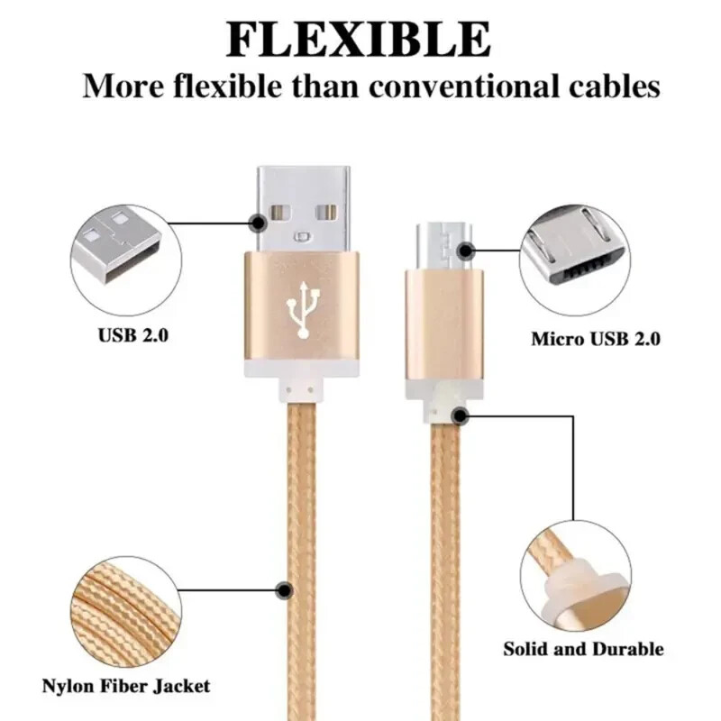 3-Pack 3ft Micro USB Charger Cable For Amazon Kindle Fire HD 7, HD 8 ...