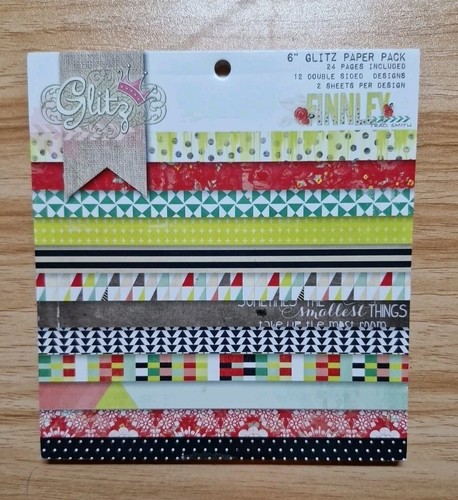6x6 Paper Pad Glitz Finnley 24 Double Sided Sheets | eBay