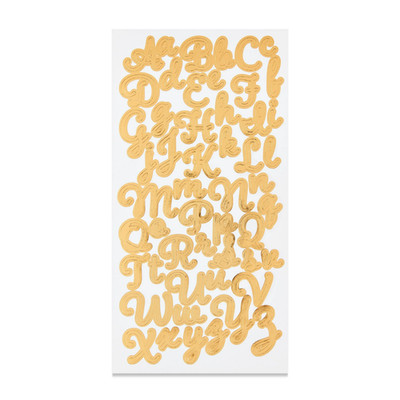 Gold Script Alphabet Letter Stickers Planner Crafts Scrapbook Teacher ...
