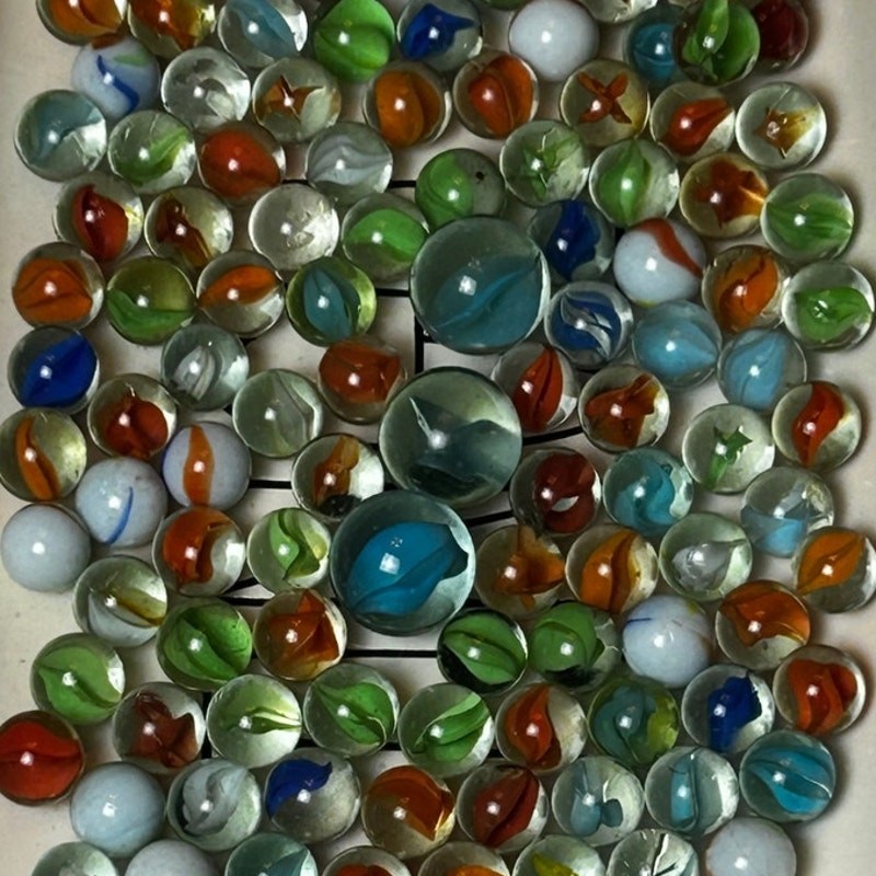 Vintage Marbles Lot of 188 Marbles Plus 3 Large Marbles | eBay