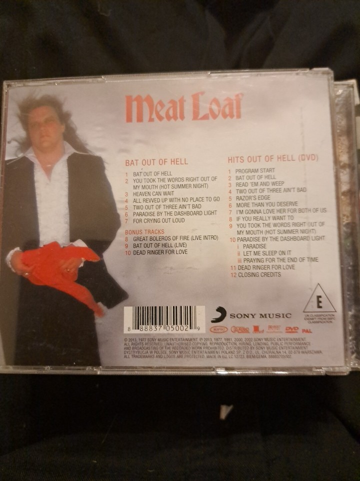 MEAT LOAF CD + DVD Bat Out Of Hell SPECIAL EDITION | eBay