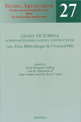 Glosa Victorina Super Partem Prisciani De Constructione Ms. Paris ...