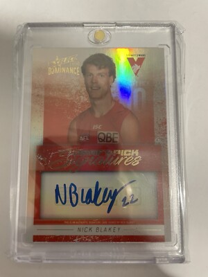 2019 Select Dominance Draft Pick Signature DPS16 Nick Blakey- Sydney ...