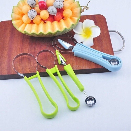 4 in 1 Multi Functional Fruit Tool Set Melon Baller Scoop Watermelon ...