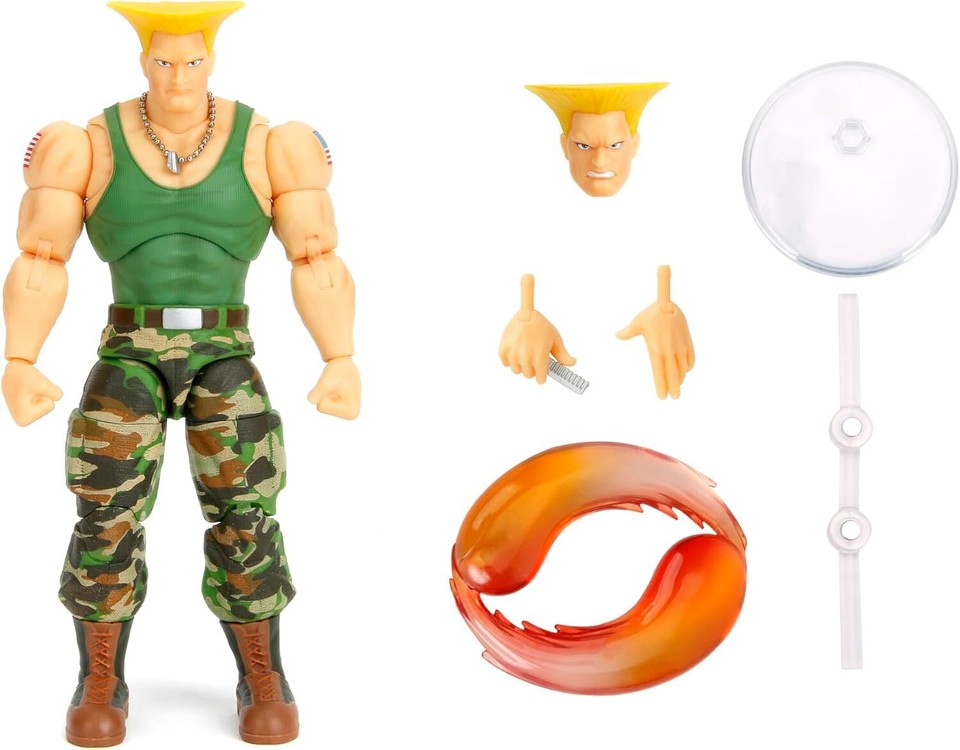 Jada Toys Street Fighter II 6" Guile Action Figure Official Licensed by ...