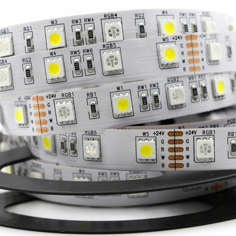 SMD 5050 RGB CCT LED Strip Waterproof 12V 24V CCT RGBW white string ...