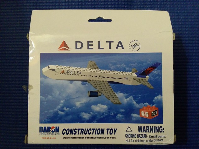 Construction Toy Delta Airlines Airplane 757 767 Building Brick Toy | eBay
