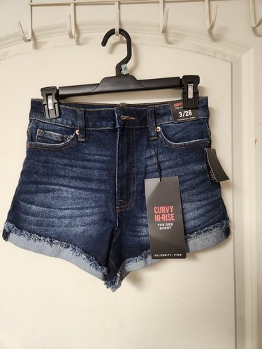 Celebrity Pink Size: 3/26 Womens Denim Curvy Hi-Rise The Deb Shorts | eBay