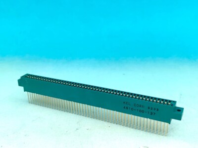1 X 100 pin 2x50 Card Edge Connector KEL CORP 4810-100-137 GOLD PIN ...
