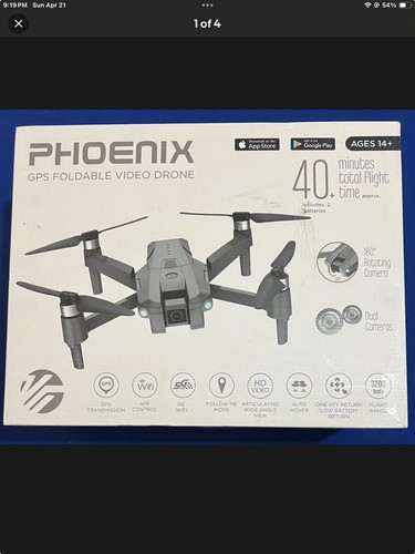 Vivitar Phoenix Brushless GPS Foldable Video Drone Open Box | eBay