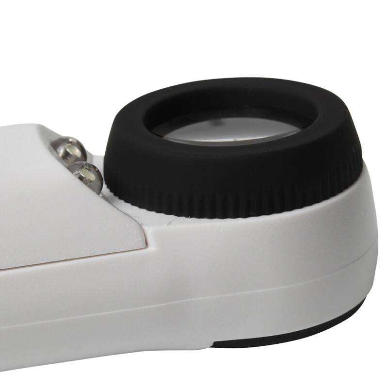 Handheld Magnifier Portable 40x Magnifying Glass with 2 LED Lights for ...