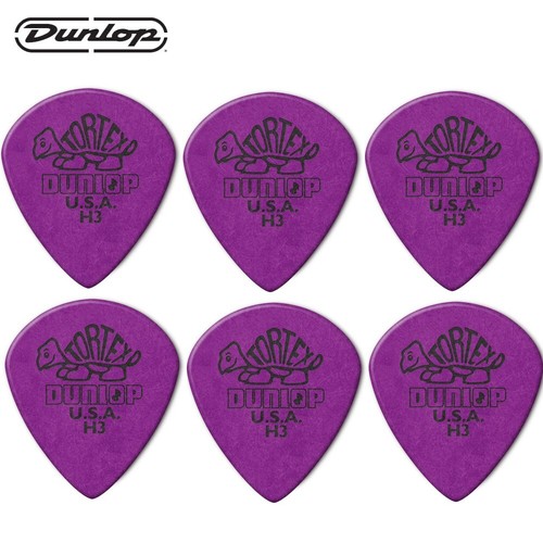 6-PACK Dunlop 472PH3 1.14mm Tortex Jazz III H3 Purple Guitar Picks ...