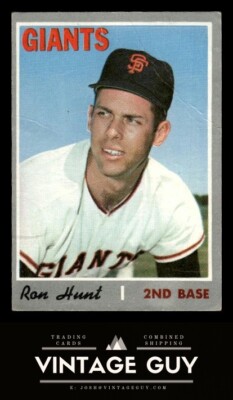 1970 Topps #276 Ron Hunt Vintage San Francisco Giants Baseball Card | eBay