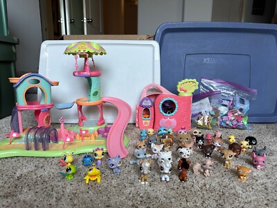 Large Lot 175 LPS Littlest Pet Shop 2007 Pieces (40 Pets 133 Items 2 ...