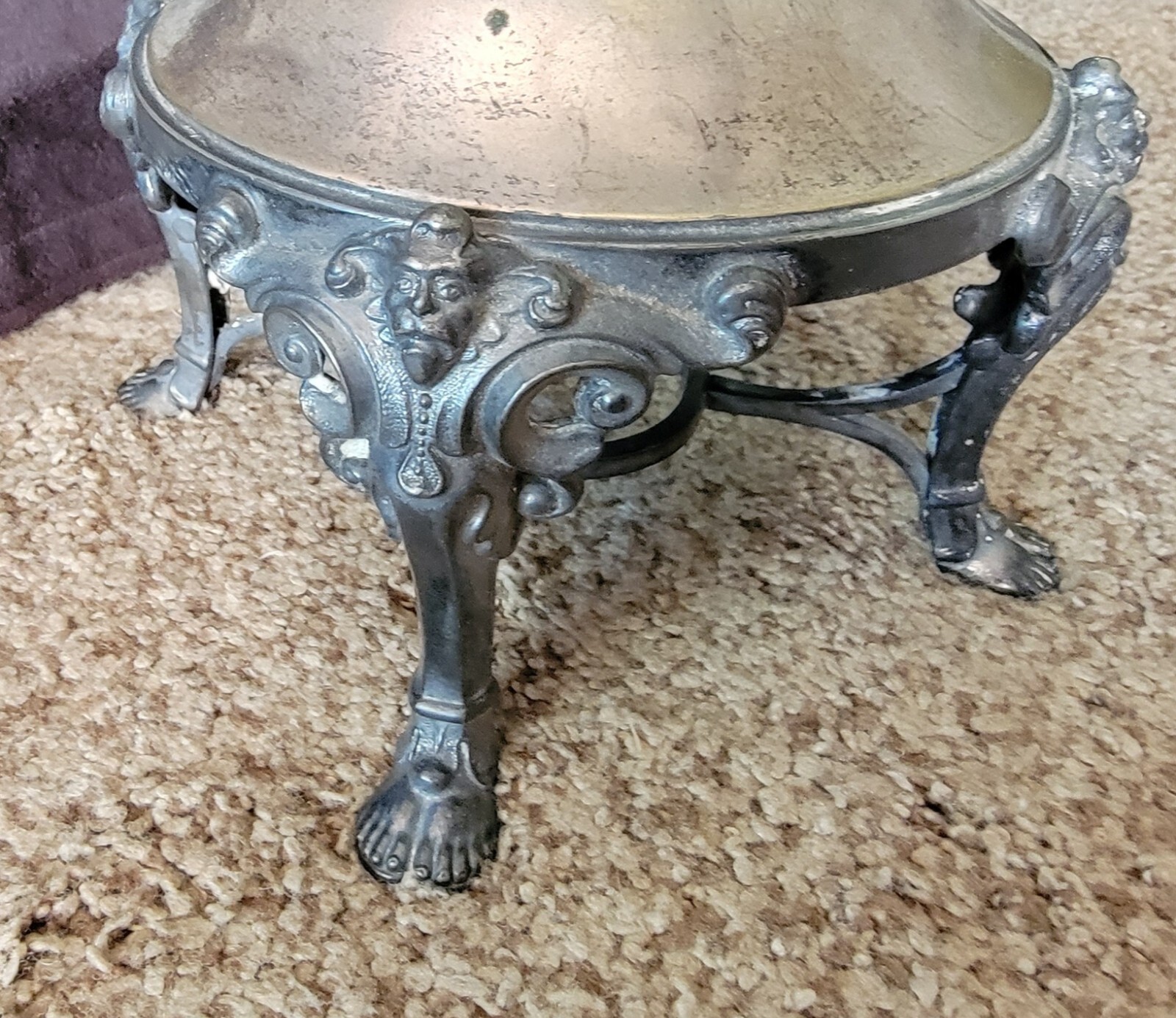 Antique MERIDEN BRITANNIA Silver Plate Ornate Samovar FACES / FIGURES ...