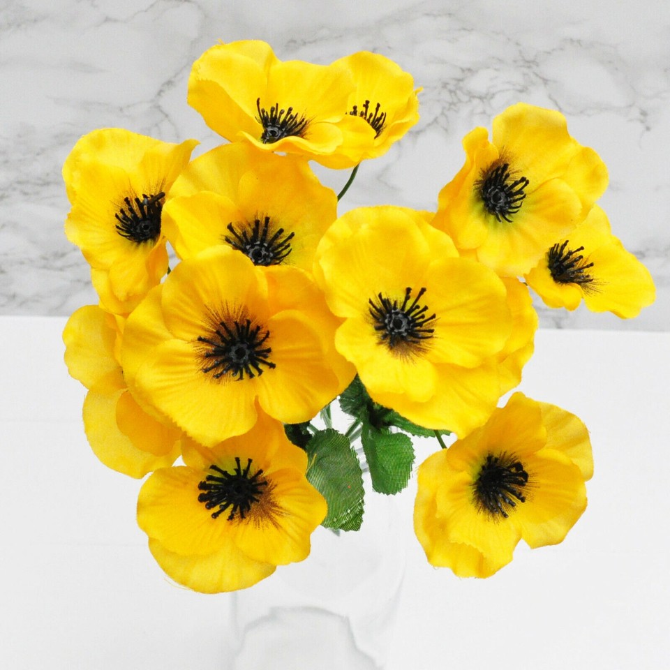 ARTIFICIAL SILK FLOWERS PANSY BUNCH 6 COLOURS Home Wedding Outdoor ...