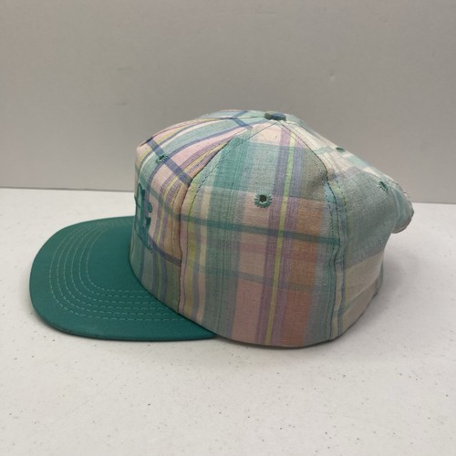 Vintage Maxfli Golf Hat Cap Leather Strapback Plaid USA Made | eBay