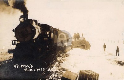 Blue Grass ND North Dakota Train Disaster 1910s RPPC Photo Postcard ...