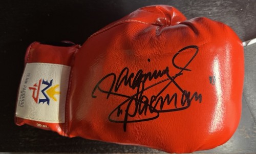 Manny Pacquiao Autographed Boxing Glove COA from team Paccquiao. “Pac ...