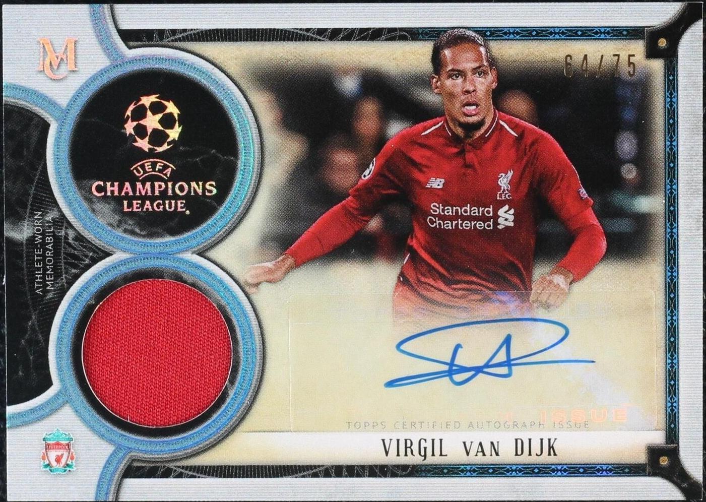 2018-19 Topps Museum Collection UCL - Museum Autograph Relics Virgil ...