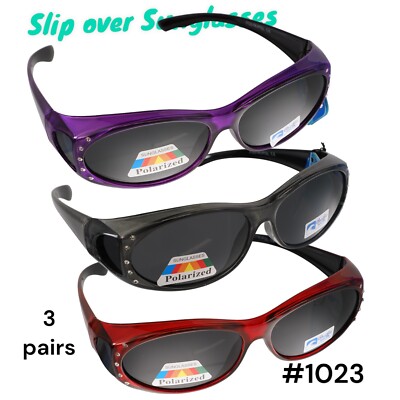 (3) Pairs Polarize Slip Over Sunglasses Slip Over Your Prescription | eBay