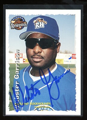 1999 Midland Rockhounds WEBSTER GARRISON Signed Card autograph AUTO A'S ...