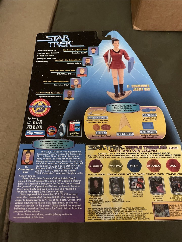 Star Trek Lt Commander Jadzia Dax Playmates Action Figure, Sealed 1997 ...