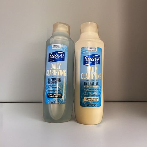Lot of 2 Suave Daily Clarifying Cleansing Shampoo and Conditioner 22.5 ...