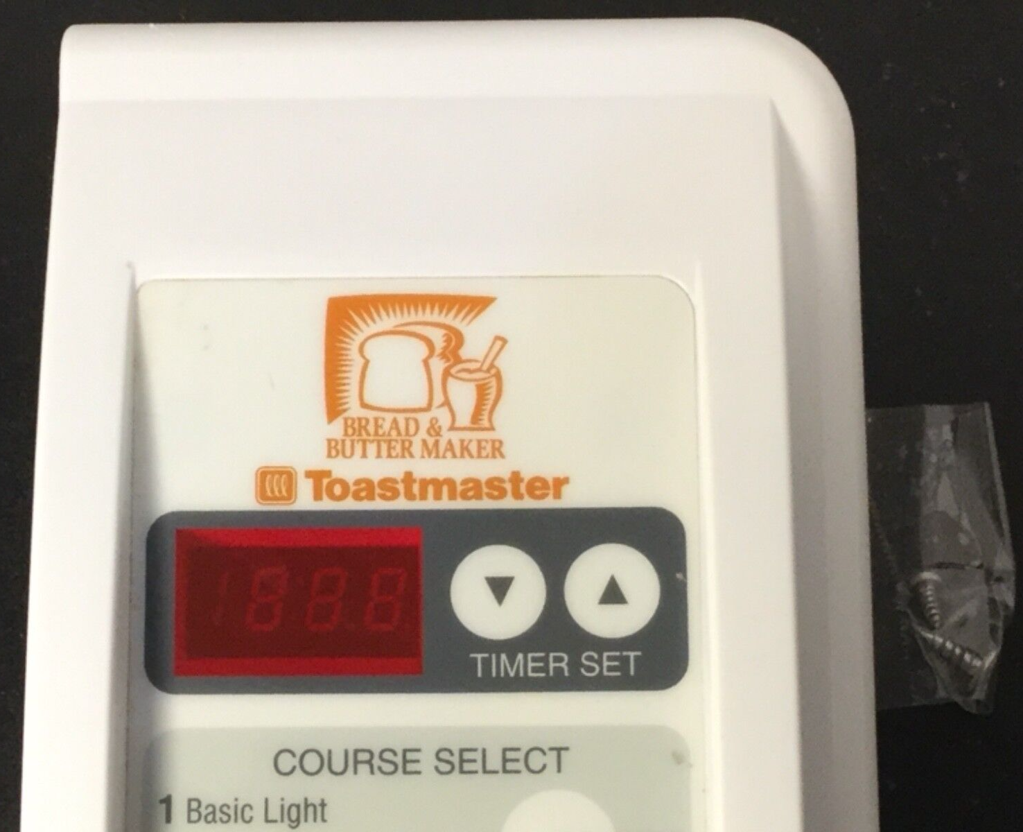 Toastmaster Bread Maker 1195 - Control Panel w/ Screws - Excellent ...