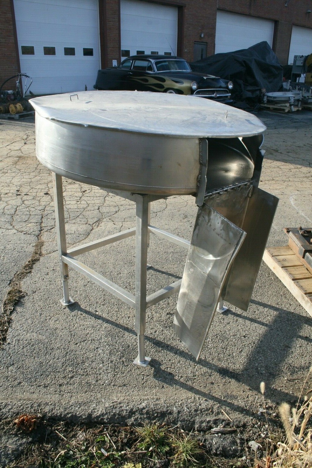 Stainless Steel Rotary Table 44.5" Diameter W/ 16" Feed Ramp on hinge ...