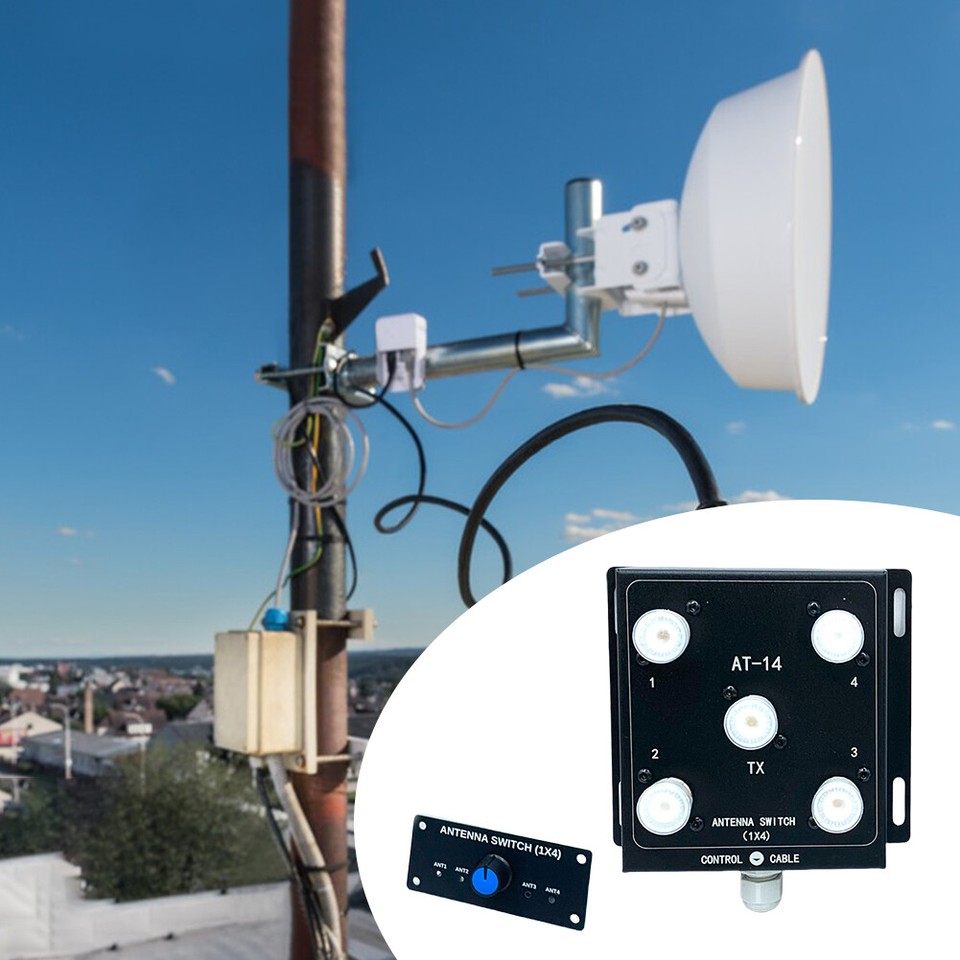4-Way Coax Remote Antenna Switch Antenna Switch 500W PEP for Radio ...