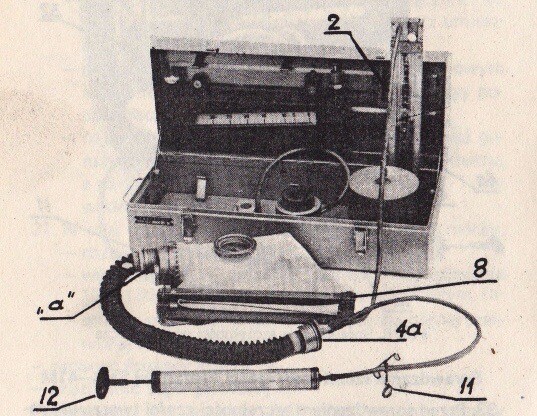 RARE COLD WAR POLISH ARMY PKM-66 GAS MASK RESPIRATOR TESTING SET ...